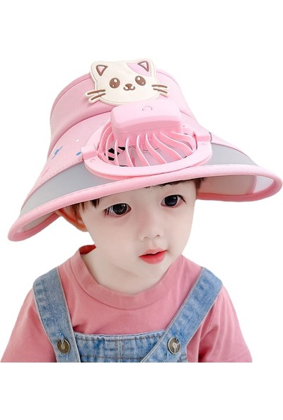 Lovehome Çocuk Güneş Koruyuculu Şapka - Pembe (Yurt Dışından)