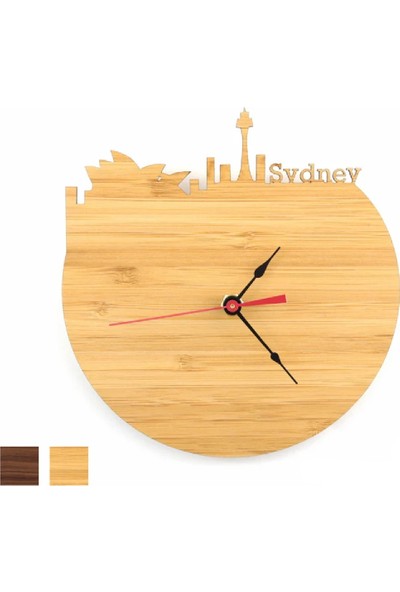 Sydney Skyline Ahşap Saat - Modern Saat - Yeni Eve Taşınma Hediyesi Ev ve Ofis Duvar Saati Sydney Skyline Ahşap Saat - Modern Saat - Yeni Eve Taşınma Hediyesi Ev ve Ofis Duvar Saati