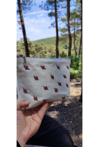 Feyza Çiçek Nakışlı Cluth Çanta