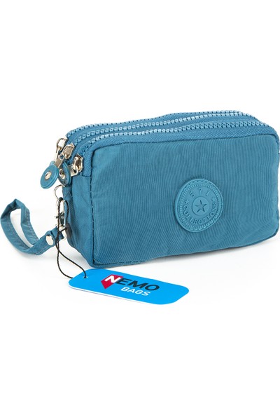 Nemo Bags Unisex Lacivert Cüzdan 3 Gözlü Bileklikli 17X10 cm Klinkır Su Geçirmez Nemo Bags Unisex Lacivert Cüzdan 3 Gözlü Bileklikli 17X10 cm Klinkır Su Geçirmez