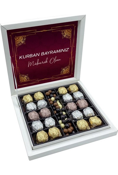 Adnan Efendi Bordo Avangard Desen Kurban Bayramı Yaldızlı Çikolata & Draje Adnan Efendi Bordo Avangard Desen Kurban Bayramı Yaldızlı Çikolata & Draje