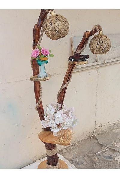 Woodeens Özel El Yapımı Kalpli Lambader