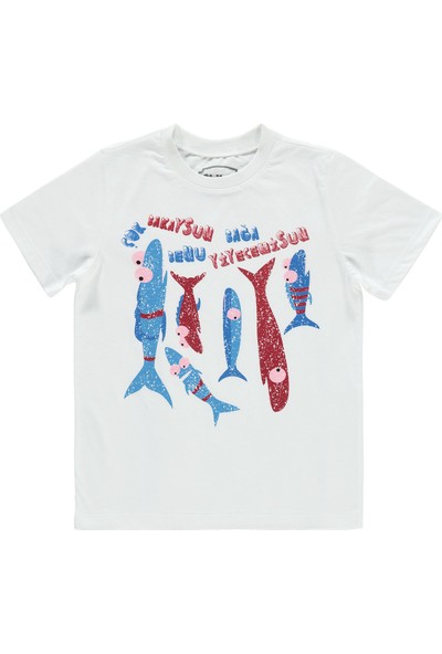Civil Boys Erkek Çocuk Tişört 6-9 Yaş Beyaz