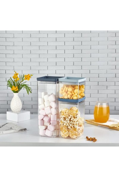 Dima Home Organizers Platin Serisi Saklama Kabı 3'lü Set Dima Home Organizers Platin Serisi Saklama Kabı 3'lü Set
