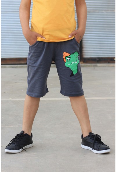 Çiggo Kids Minik Dinozor Baskılı Günlük Erkek Çocuk Trend Penye Şort Çiggo Kids Minik Dinozor Baskılı Günlük Erkek Çocuk Trend Penye Şort