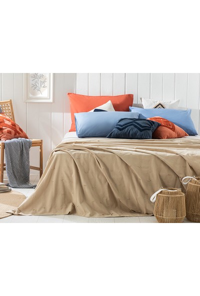 English Home Edge Kesmeli Jakarlı King Size Pike 240 x 220 cm Bej English Home Edge Kesmeli Jakarlı King Size Pike 240 x 220 cm Bej