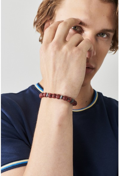 %100 Doğal Taş Bordo Bileklik %100 Doğal Taş Bordo Bileklik