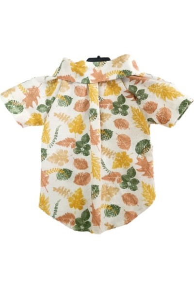 Gobo Yaprak Desenli Erkek Kedi Köpek Kıyafeti Elbisesi