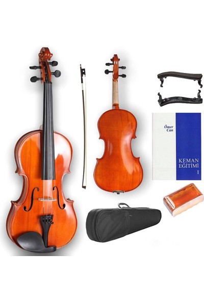 Keman 4/4 Kutulu Keman Yastığı Eğitim Kitabı Full Set Keman 4/4 Kutulu Keman Yastığı Eğitim Kitabı Full Set