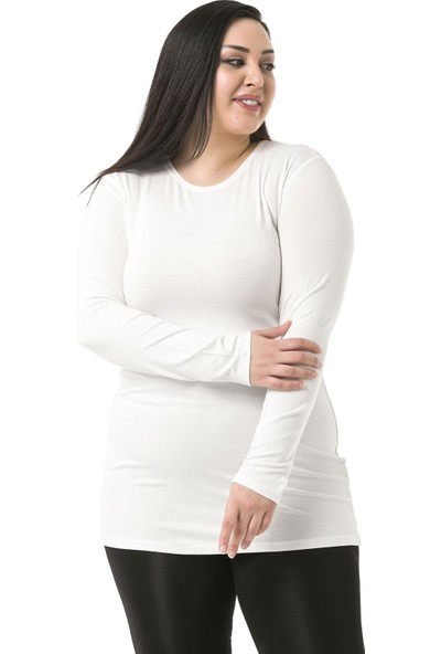 Disentis Modest Büyük Beden Bisiklet Yaka Uzun Kollu Viskon Siyah Body Disentis Modest Büyük Beden Bisiklet Yaka Uzun Kollu Viskon Siyah Body