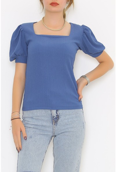 Aygi Prenses Kol Bluz Mavi1