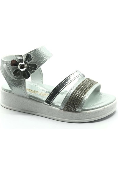 Iremsu Kız Çocuk Güllü Taşlı Sandalet Çocuk Ayakkabı