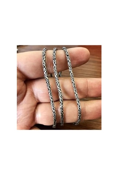 Encili Silver 925 Ayar Gümüş Kral Zincir Yuvarlak Kral Model Kolye 2.8 mm Encili Silver 925 Ayar Gümüş Kral Zincir Yuvarlak Kral Model Kolye 2.8 mm