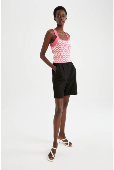 Yüksek Bel Bermuda Şort PANTOLON X3110AZ22SM