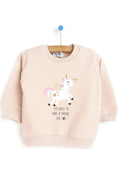 Hello Baby Hellobaby Basic Kız Bebek Şardonlu Iki Ip Baskılı Sweatshirt Hello Baby Hellobaby Basic Kız Bebek Şardonlu Iki Ip Baskılı Sweatshirt