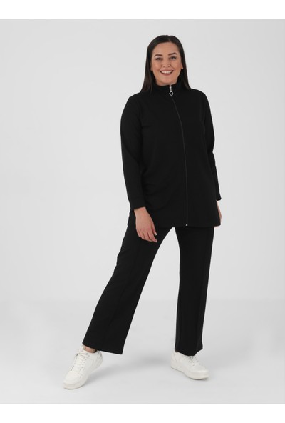 Alia Büyük Beden Tunik&pantolon Ikili Takım - Siyah - Alia