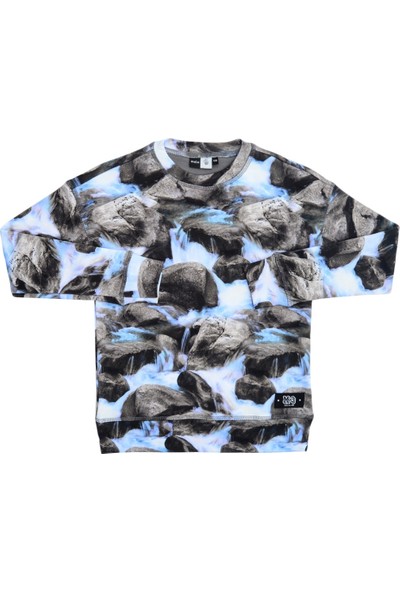 Molo Baskılı Gri Sweatshirt