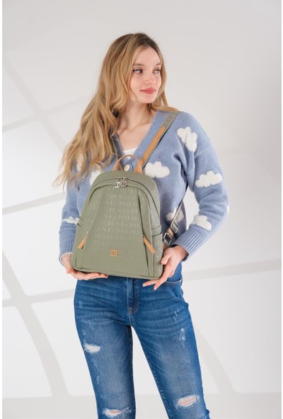 Kadın 9 Bölmeli Orta Boy Sırt Çantası