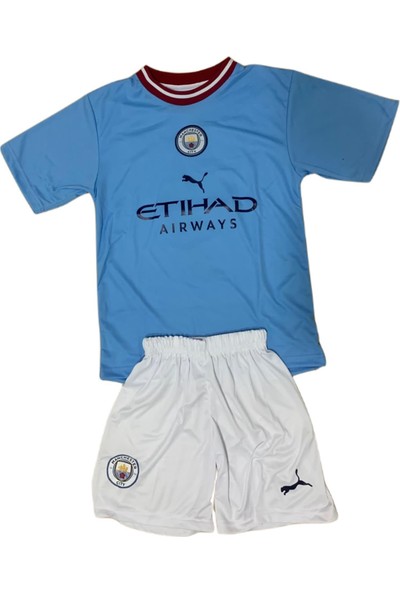 Manchester City Haaland 2023 Çocuk Şortlu Takım Forması Manchester City Haaland 2023 Çocuk Şortlu Takım Forması