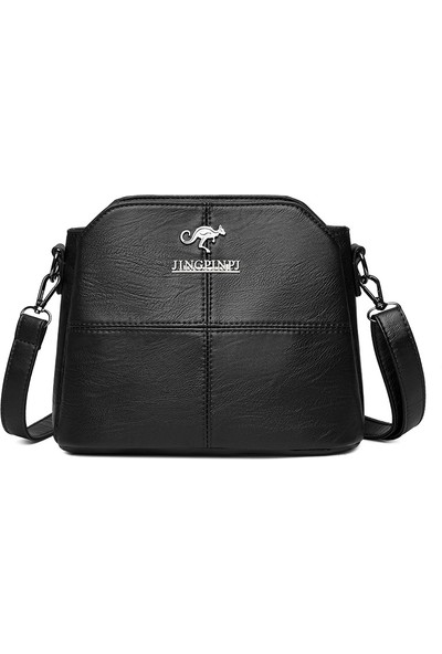 Ruichihu Büyük Kapasiteli Askılı Kare Omuz Çantası - Siyah (Yurt Dışından) Ruichihu Büyük Kapasiteli Askılı Kare Omuz Çantası - Siyah (Yurt Dışından)