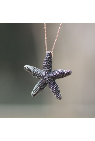 Denizyıldızı Temalı Kadın Trend Kolye – 5174-AGKLY