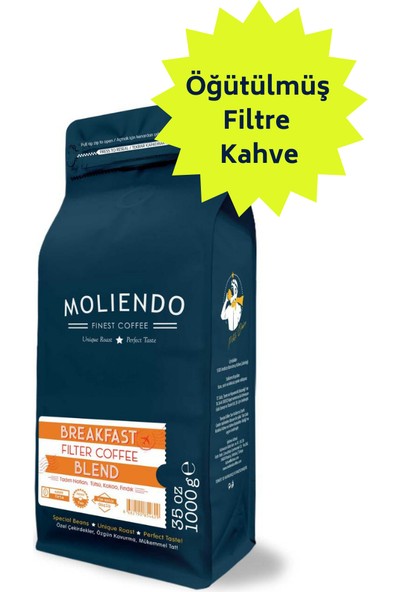Moliendo Breakfast Blend Filtre Kahve ( Öğütülmüş Filtre Kahve ) 1000 gr Moliendo Breakfast Blend Filtre Kahve ( Öğütülmüş Filtre Kahve ) 1000 gr