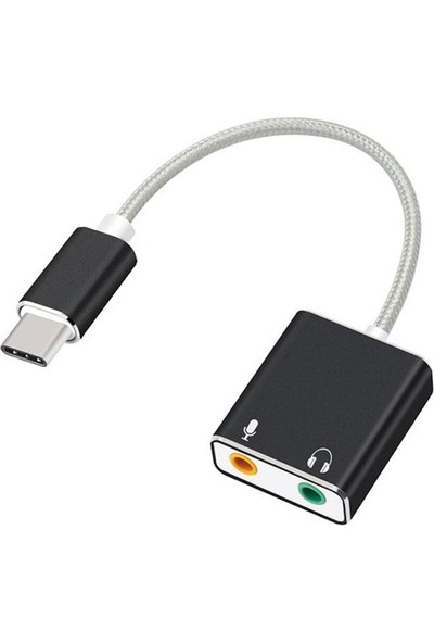 Type-C Harici Ses Karti 3,5mm Kulaklık ve Mikrofon Girişli Type-C Harici Ses Karti 3,5mm Kulaklık ve Mikrofon Girişli