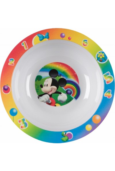 Kbobaby Disney Mickey Gökkuşağı Çocuk Yemek Kasesi