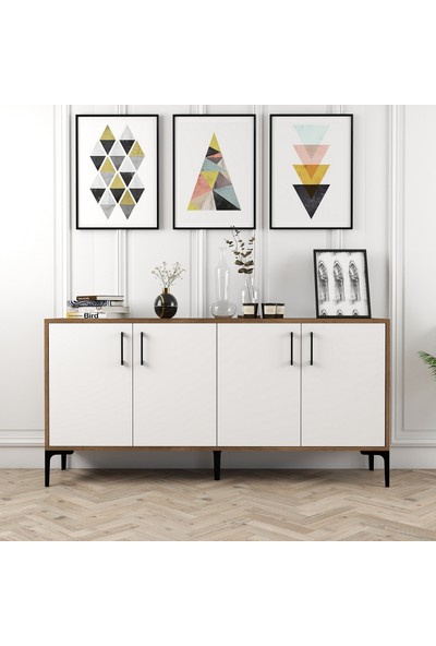 Variant Mobilya Variant Kiev 160CM Konsol - Ceviz / Beyaz Variant Mobilya Variant Kiev 160CM Konsol - Ceviz / Beyaz