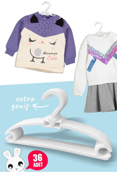 Bebek Elbise Askısı 36 Adet Bebek Askısı Çocuk Kıyafet Askısı Beyaz Fiyonk Askı Bebek Elbise Askısı 36 Adet Bebek Askısı Çocuk Kıyafet Askısı Beyaz Fiyonk Askı