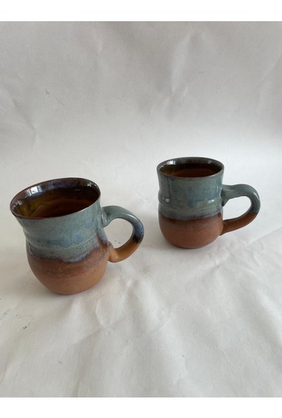 Belisama Talisman 300 ml 2 Adet El Yapımı Sanatsal Sırlı Seramik Kupa SR1168