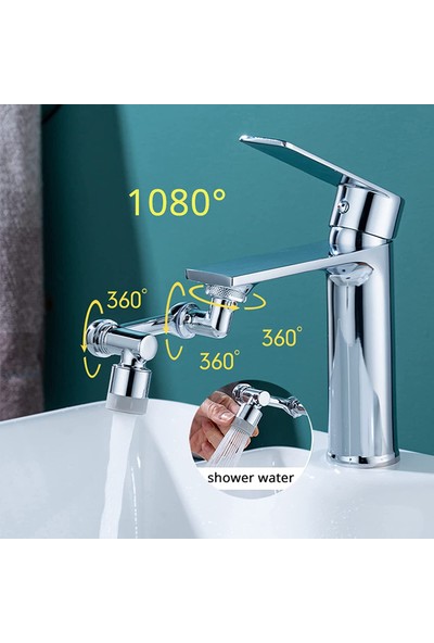 Semgears 1080 Derece Dönebilen Sıçrama Filtreli Musluk Bataryası - Gümüş (Yurt Dışından) Semgears 1080 Derece Dönebilen Sıçrama Filtreli Musluk Bataryası - Gümüş (Yurt Dışından)