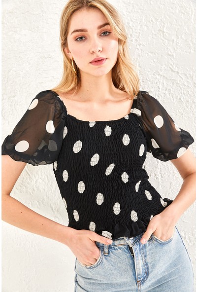 Oshebu Puantiyeli Gipeli Bluz