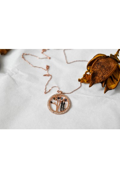 Jade Shine 925 Ayar Rose Çift Kolye