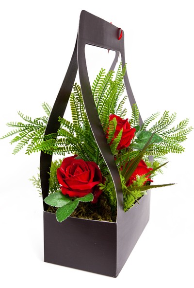 Yapay Çiçek Dükkanı Detaylı Kırmızı Gül