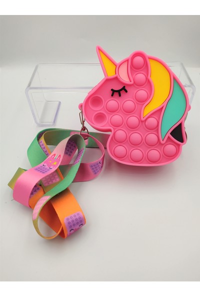 İpek Butik Unicorn Silikon Askılı Pop It Çanta