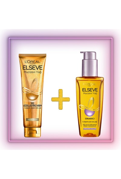 Elseve Mucizevi Yağ Saç Güzelleştirici Krem 150 ml - Mucizevi Yağ Onarıcı 100 ml