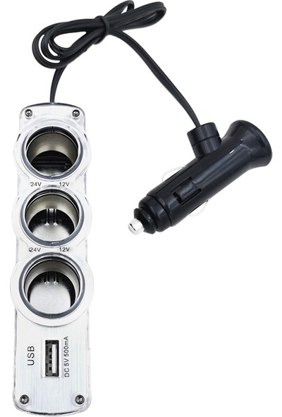 Powermaster 3'lü Usb'li Çakmak Çoklayıcı Powermaster 3'lü Usb'li Çakmak Çoklayıcı