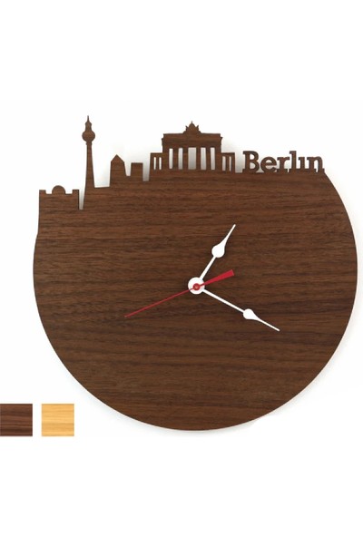 Starmoll Berlin Ahşap Saat - Berlin Haritası Silüet, Saat Dilimi Duvar Veya Ofis Masası Için Saat. Starmoll Berlin Ahşap Saat - Berlin Haritası Silüet, Saat Dilimi Duvar Veya Ofis Masası Için Saat.