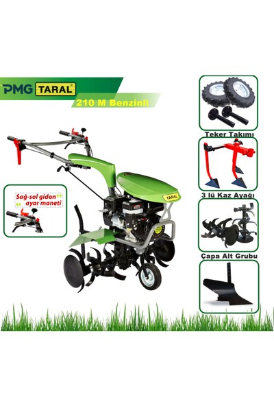 Taral 210 M Bt 200 6.5 Hp 2+1 Şanzımanlı Benzinli Çapa Makinesi + Pulluk + Alt Grup + Teker + Kaz Ayağı Taral 210 M Bt 200 6.5 Hp 2+1 Şanzımanlı Benzinli Çapa Makinesi + Pulluk + Alt Grup + Teker + Kaz Ayağı
