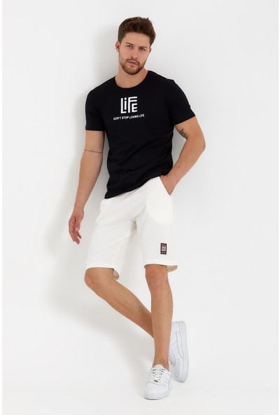 Rodi Erkek Düz Penye Kapri Şort DS22YE010006