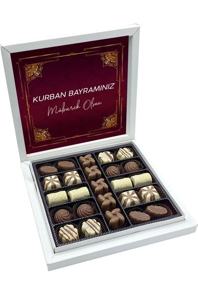 Adnan Efendi Bordo Avangard Desen Kurban Bayramı Special Çikolata