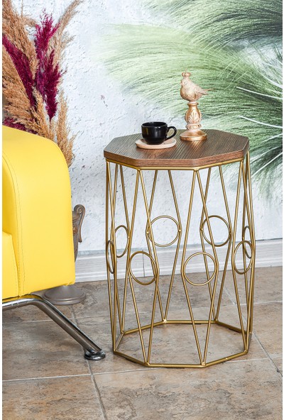 Hmydesign Inactif Tasarım Yan Sehpa Gold