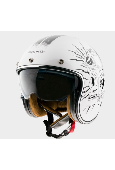 Mt Kask Le Mans 2 Sv Dıler B0 Perarl White Yarım Kask