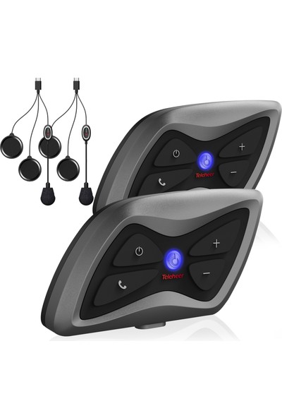 Teleheer T6 Plus 1500M Motosiklet Kaskı Için Interkom Seti - Siyah (Yurt Dışından) Teleheer T6 Plus 1500M Motosiklet Kaskı Için Interkom Seti - Siyah (Yurt Dışından)