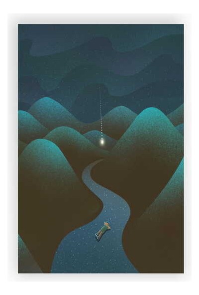 Şekerci Sokağı Nehir Illüstrasyon Ahşap Poster Şekerci Sokağı Nehir Illüstrasyon Ahşap Poster