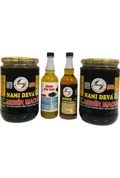2 Adet Namı Deva 850GR Taze Manisa Mesir Macunu Mini Çörek Otu Yağı Mini Kantaron Yağı 2 Adet Namı Deva 850GR Taze Manisa Mesir Macunu Mini Çörek Otu Yağı Mini Kantaron Yağı