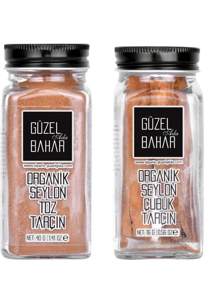 Güzel Ada Gıda Organik Seylon Toz Tarçın + Seylon Çubuk Tarçın