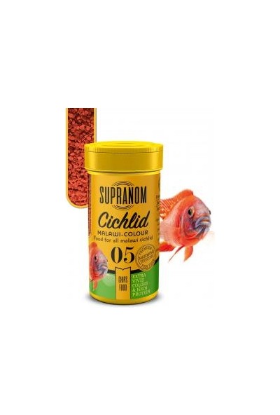 Supranom Cichlid Balık Yemi Malawi-Colour Chips Food 100 ml Supranom Cichlid Balık Yemi Malawi-Colour Chips Food 100 ml