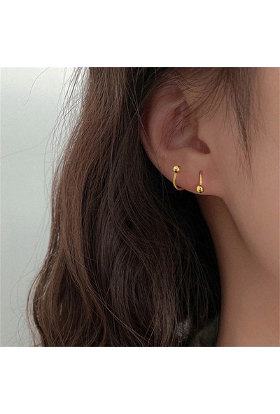 Erer Gümüş Çelik Toplu Tek Piercing Kıkırdak Küpe Erer Gümüş Çelik Toplu Tek Piercing Kıkırdak Küpe